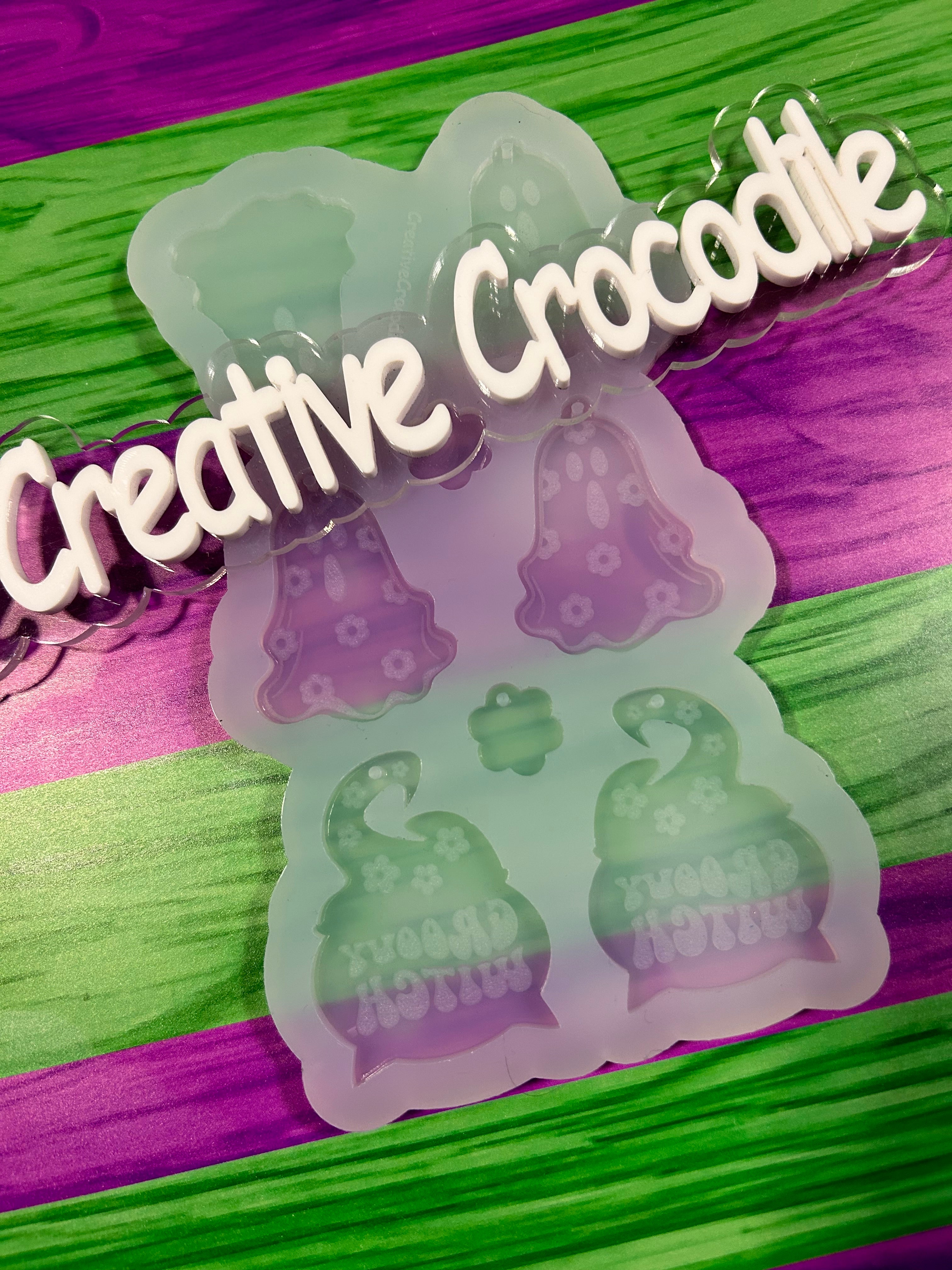 Groovy ghost earring mold – The Creative Crocodile